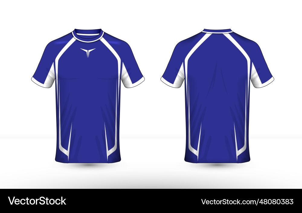 Blue and white layout e-sport t-shirt design Vector Image