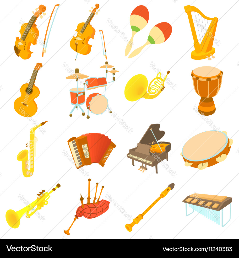 Cartoon Band Instruments