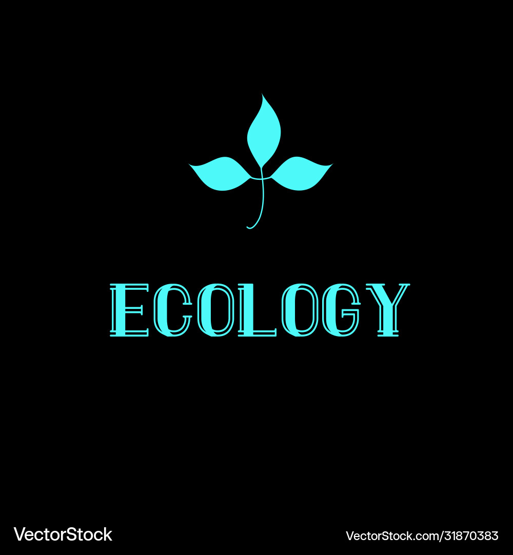 Sign leaves on a black background Royalty Free Vector Image