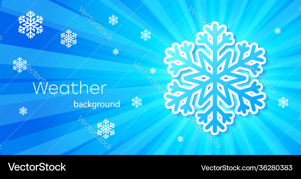 Snowflakes on a blue spectral background Vector Image