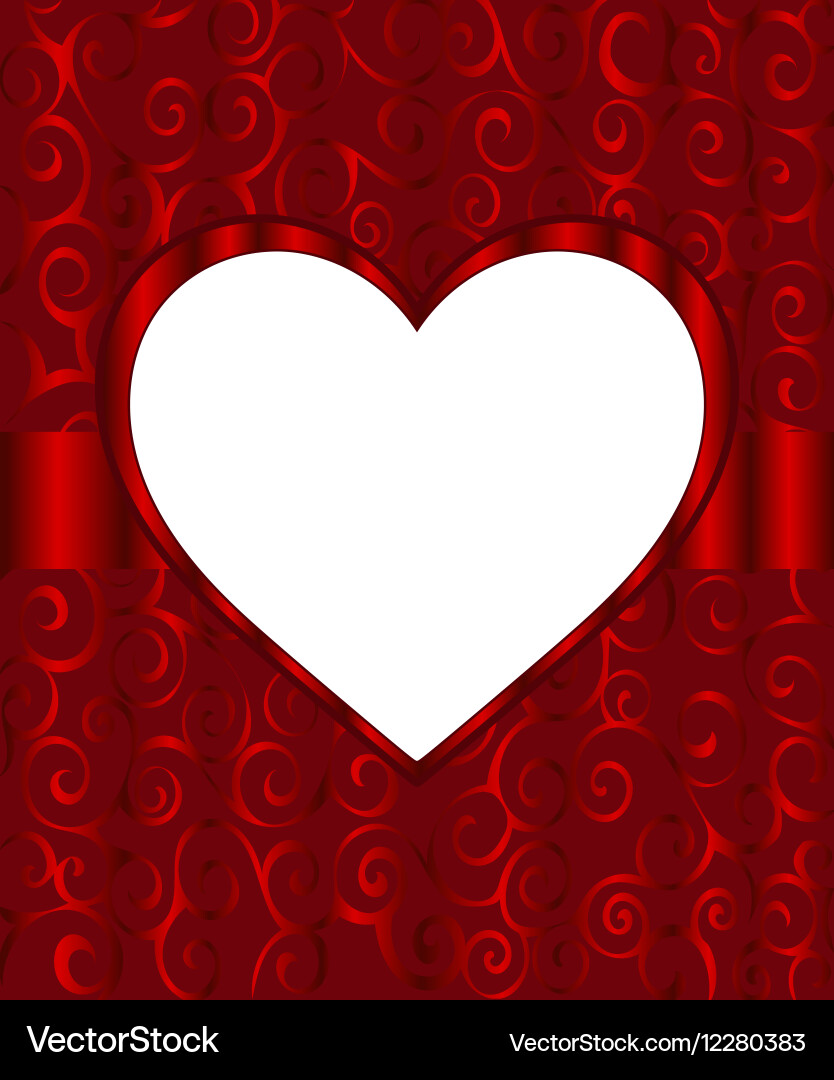 Vintage frame heart background invitation ornament