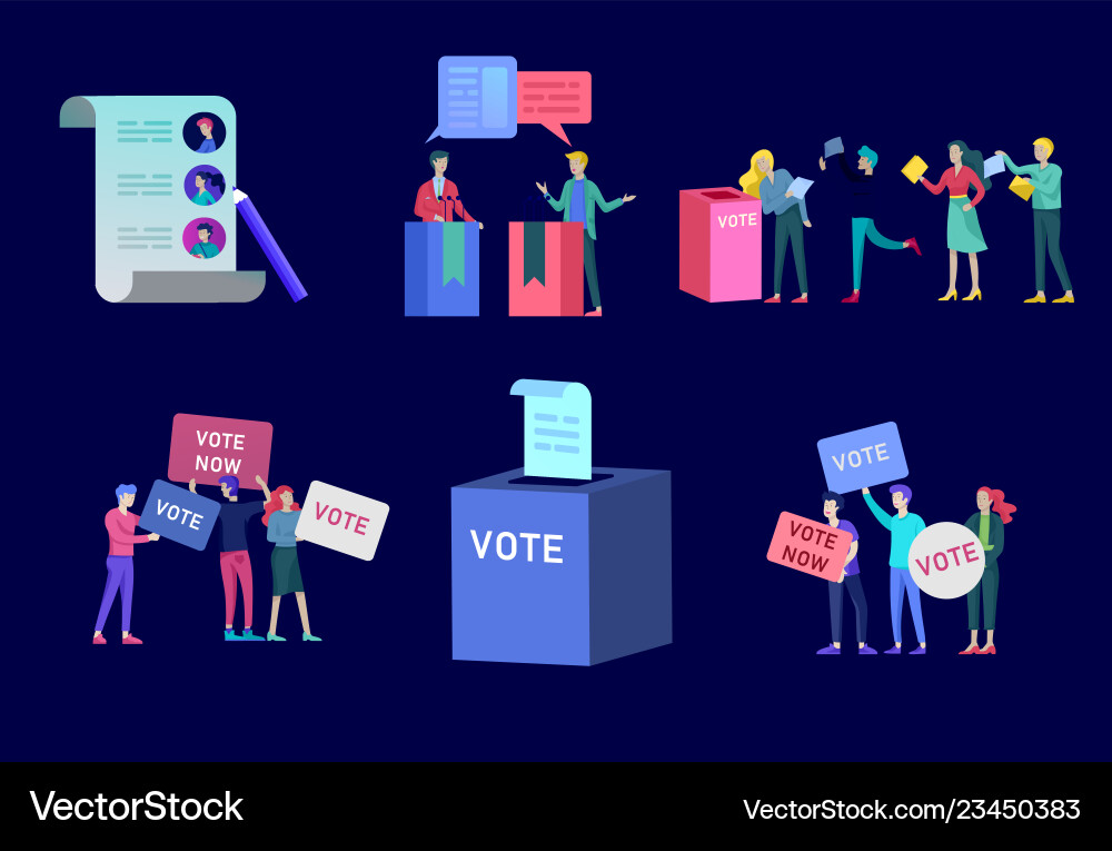 Voting and election concept pre-election campaign Vector Image