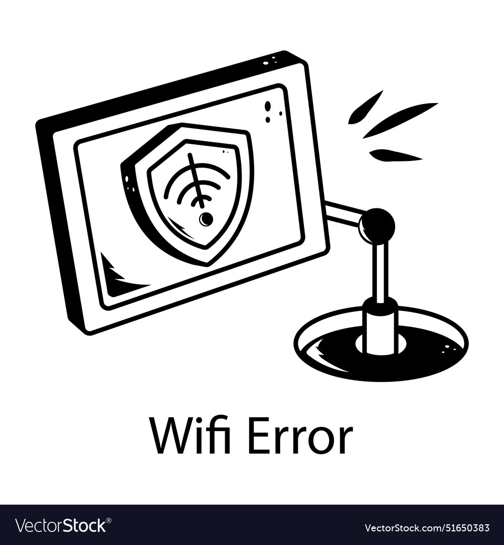 Wifi error Royalty Free Vector Image - VectorStock
