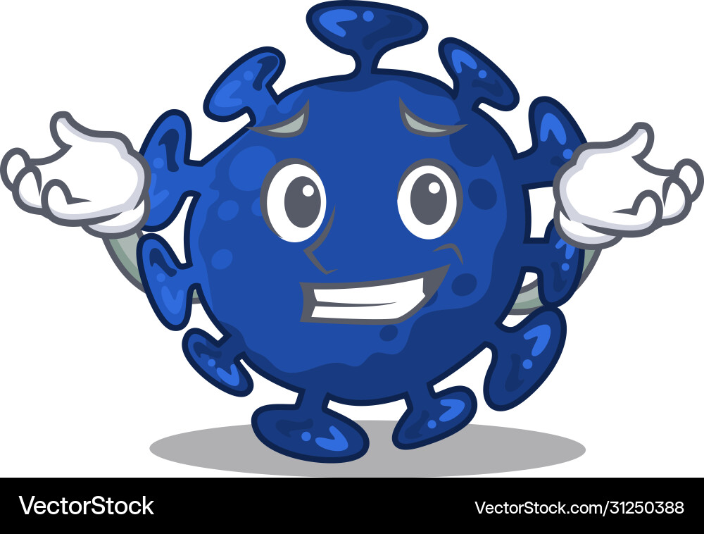 A picture grinning streptococcus cartoon design Vector Image