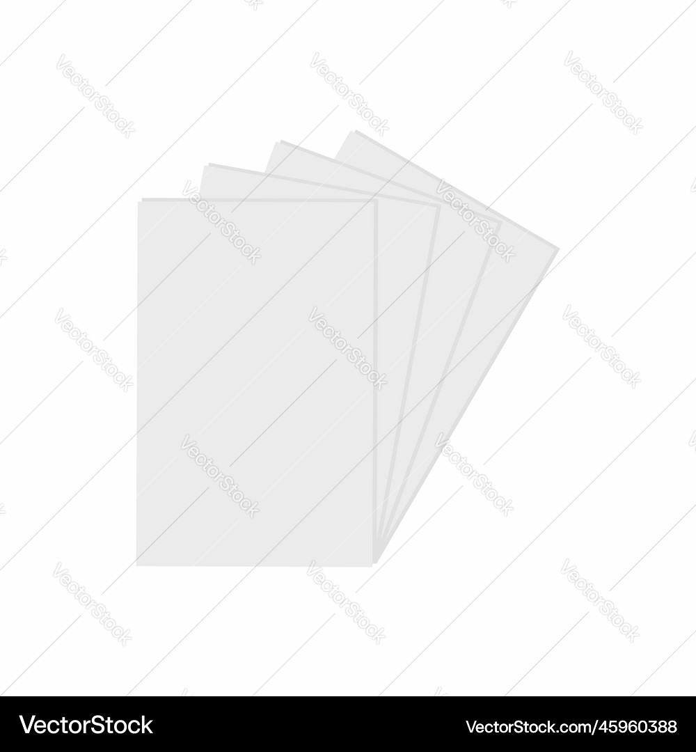 Blank paper icon in flat design isolated on white Vector Image