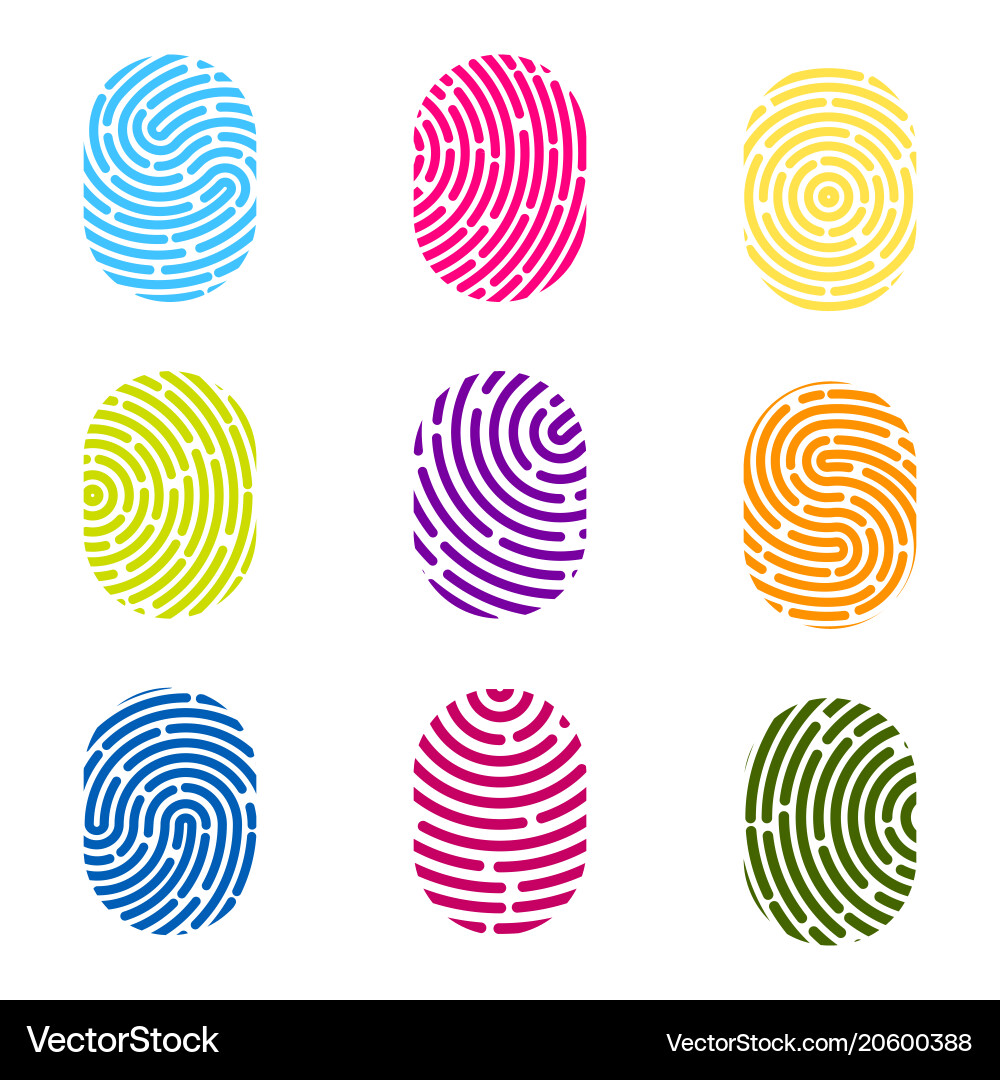 Creative of fingerprint art Royalty Free Vector Image