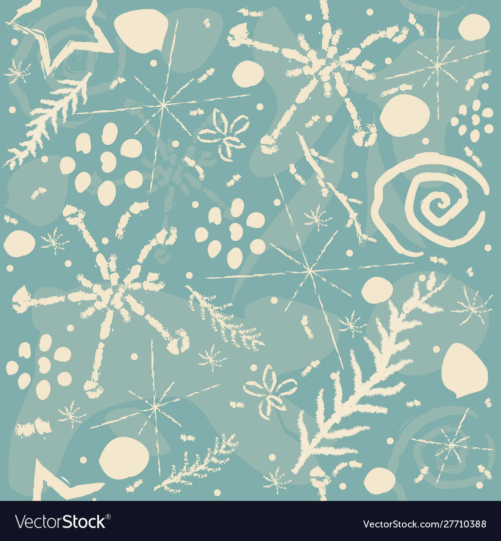 Cute winter pattern on subtle background Vector Image