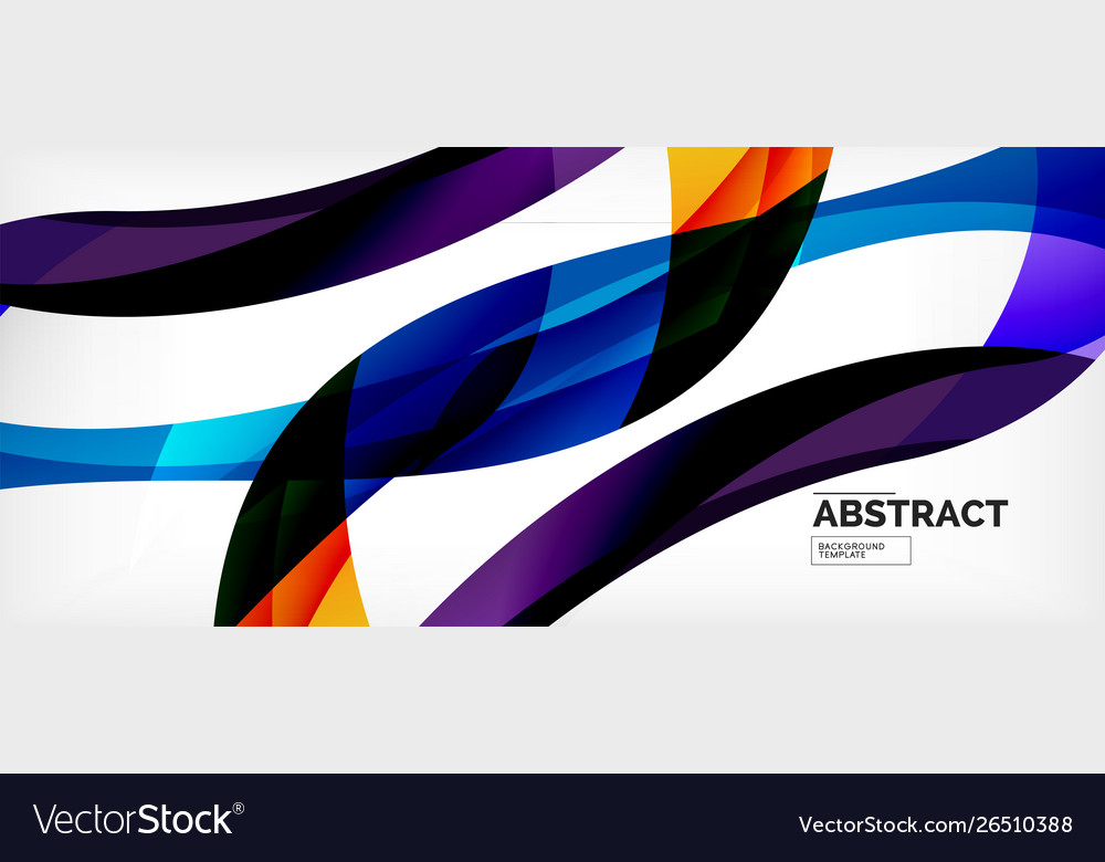 Linear wave web template Royalty Free Vector Image