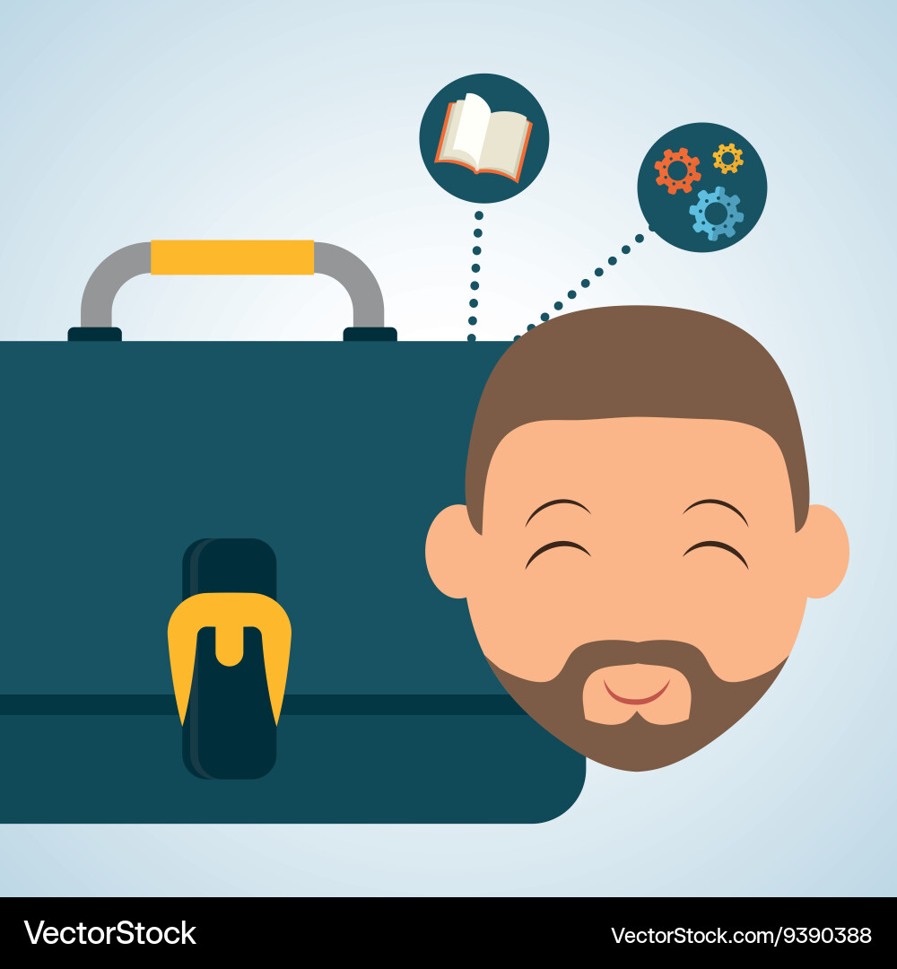 Management design person icon isolated Royalty Free Vector