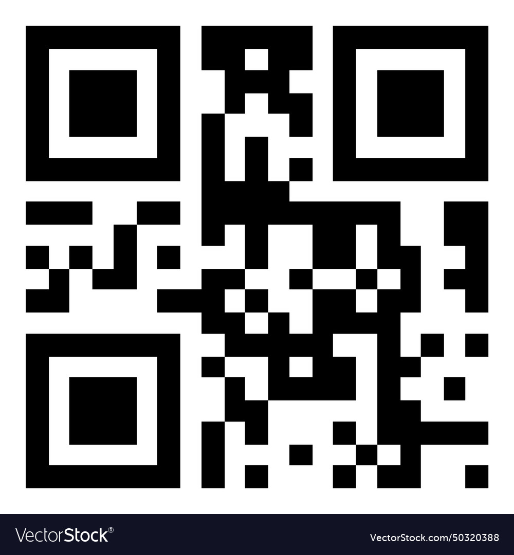 Qr code flat icon isolated on white background Vector Image