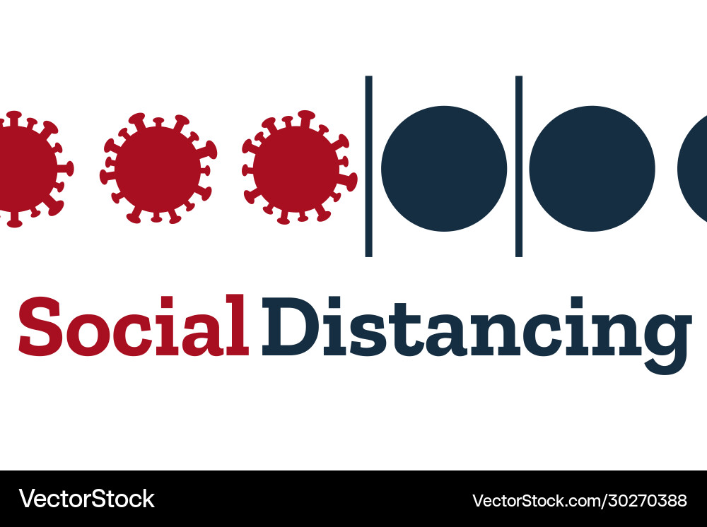 Self quarantine and social distancing concept Vector Image