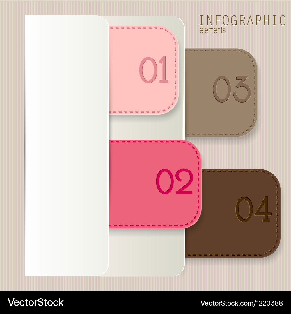 Set of bookmarks stickers labels tags numbered Vector Image