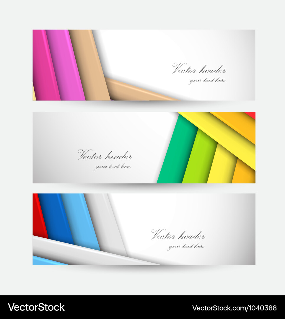 Set of striped banners Royalty Free Vector Image