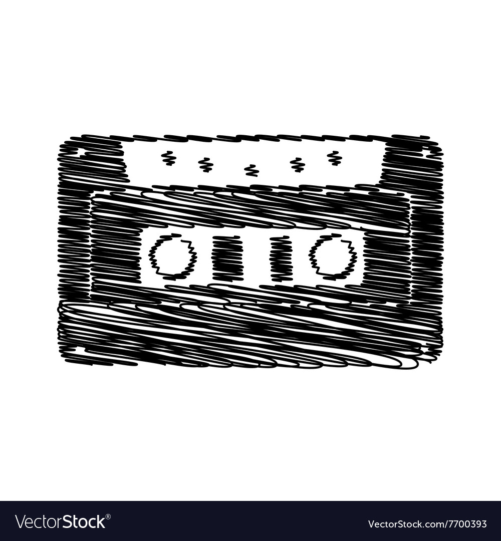 Black icon with scribble effect Royalty Free Vector Image