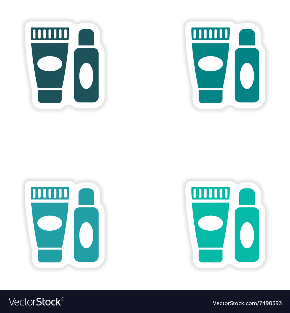 Concept Stylish Paper Sticker On White Background Vector Image