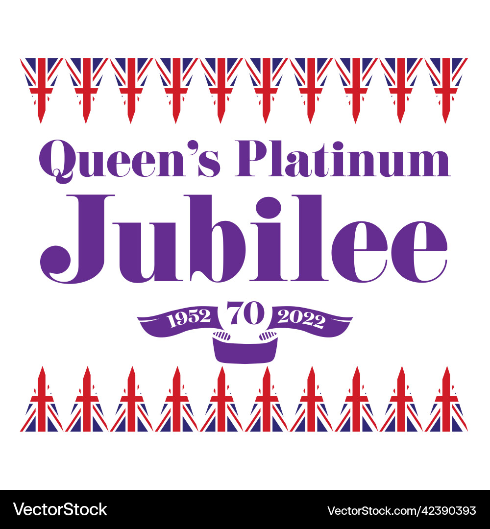 Queens platinum jubilee 2022 - in her Royalty Free Vector