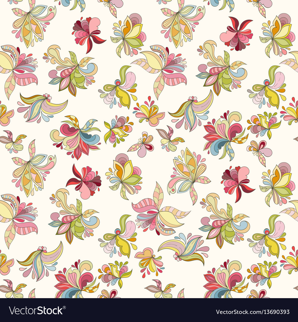 Seamless flower pattern Royalty Free Vector Image