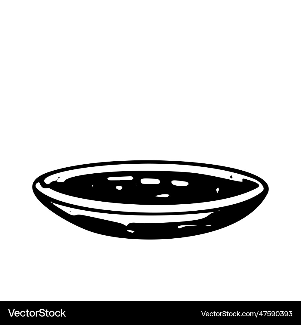 Vintage engraved plate - black and white Vector Image