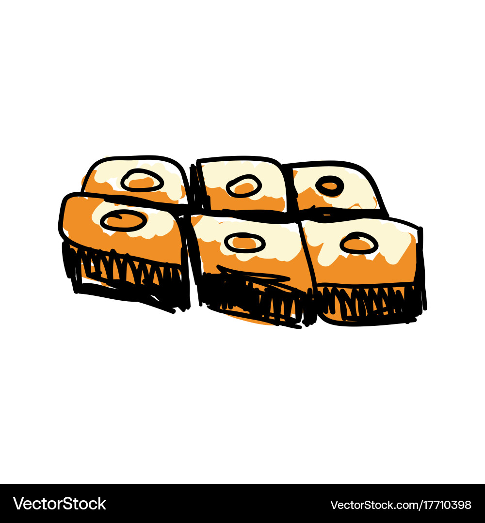 Arabian traditional sweets hand drawn icon Vector Image