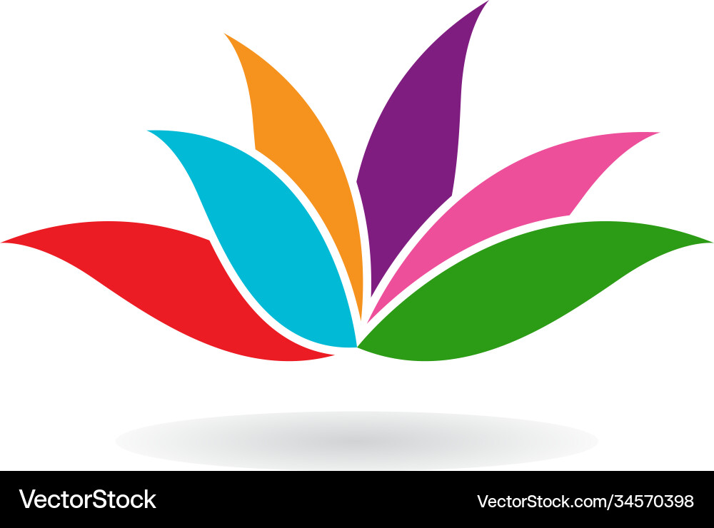 Flower logo abstract template Royalty Free Vector Image