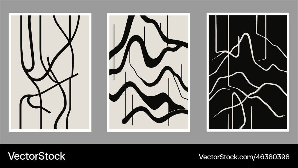 Set of abstract hand drawn backgrounds Royalty Free Vector