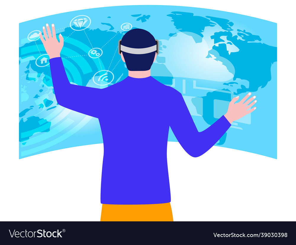 Virtual reality technology Royalty Free Vector Image