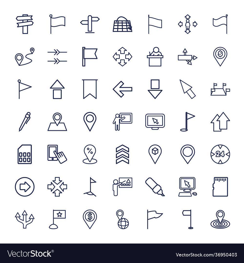 49 pointer icons Royalty Free Vector Image - VectorStock