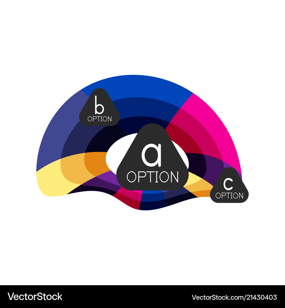 Abstract colorful geometric option infographics Vector Image