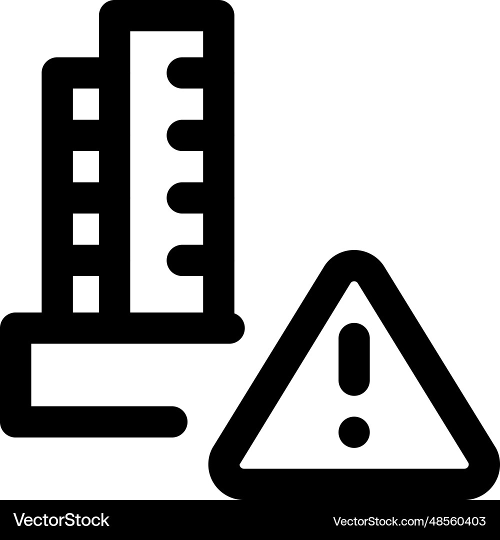 Alert indication in building facility for safety Vector Image