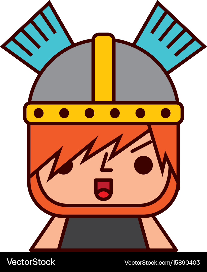 Avatar of a video game warrior Royalty Free Vector Image