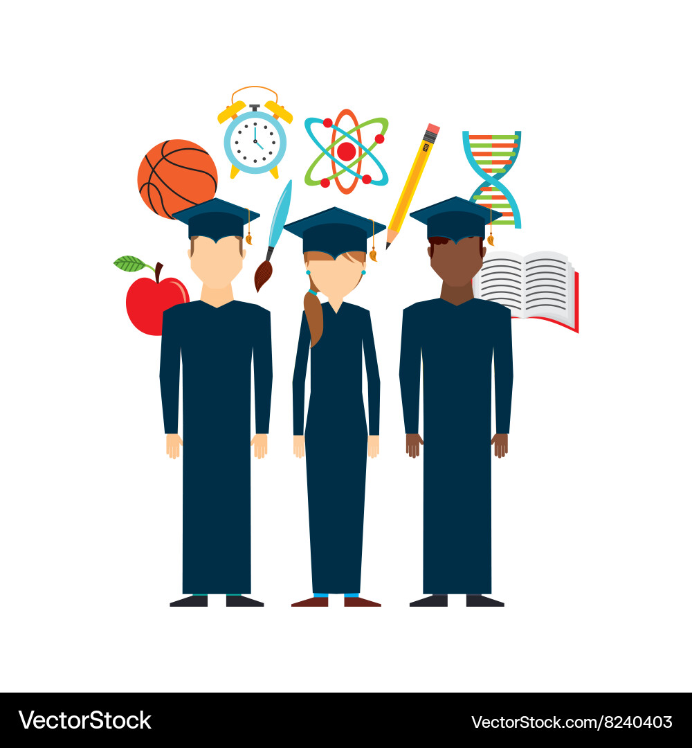 Graduation celebration design Royalty Free Vector Image