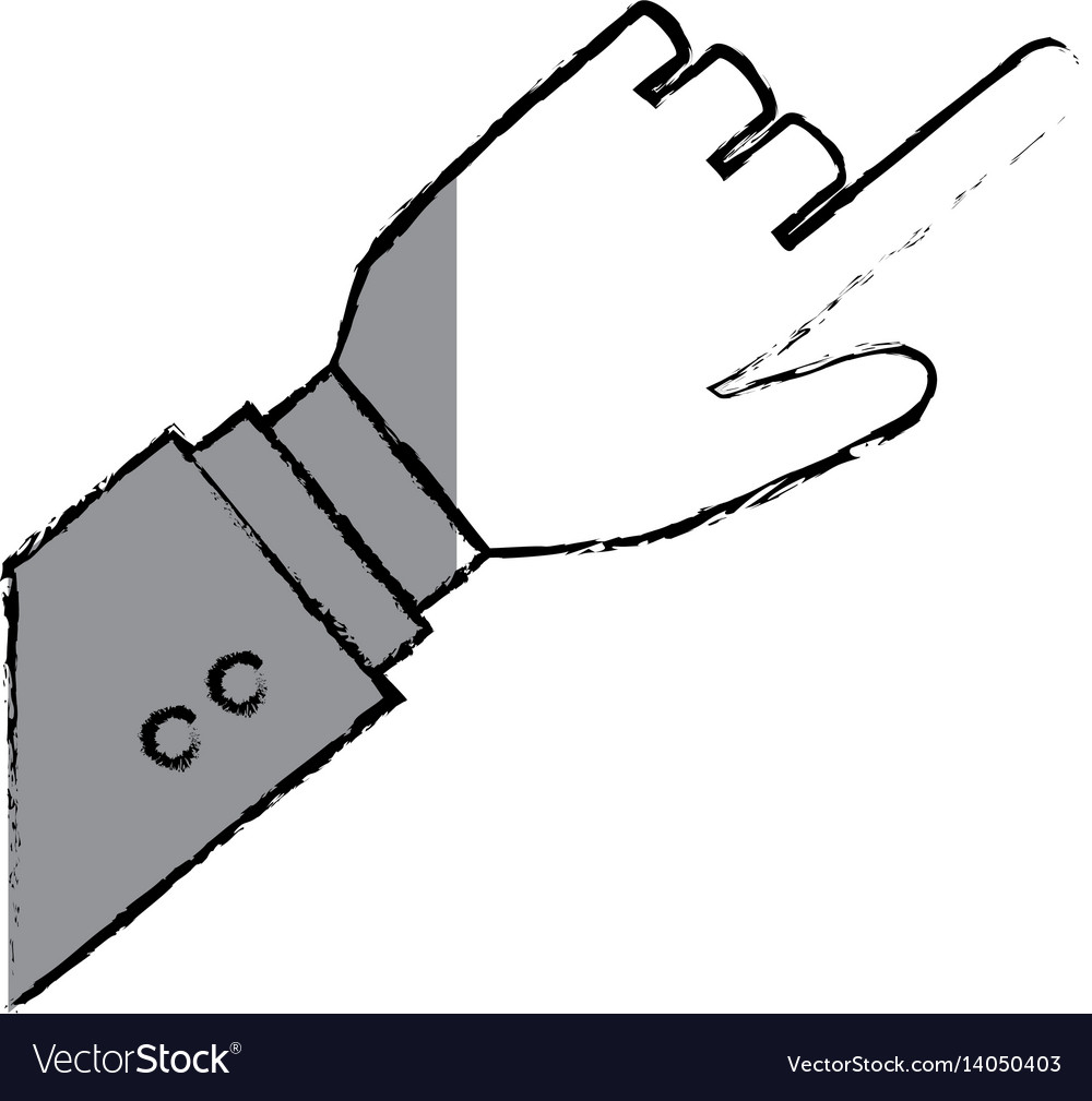 Hand human pointer icon Royalty Free Vector Image