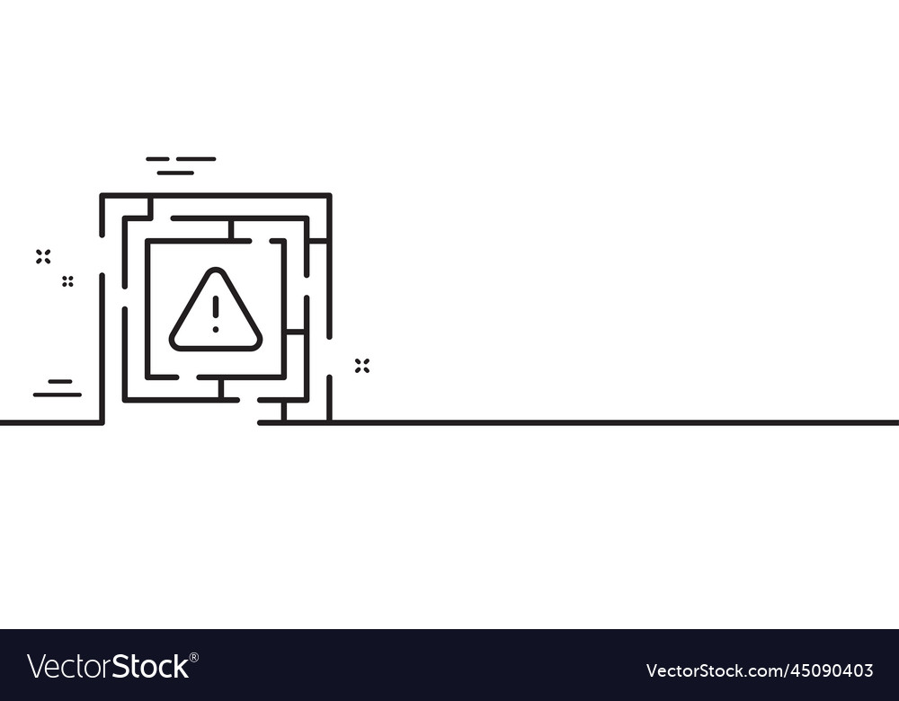 Maze attention line icon labyrinth important Vector Image