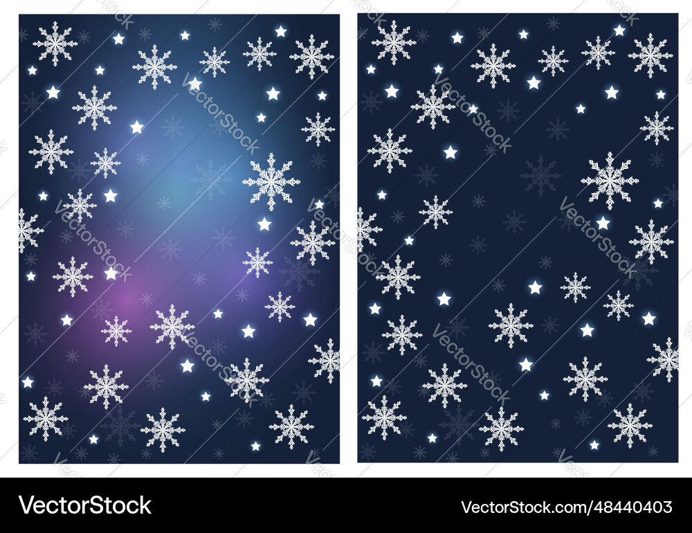 Set of christmas blue background design Royalty Free Vector