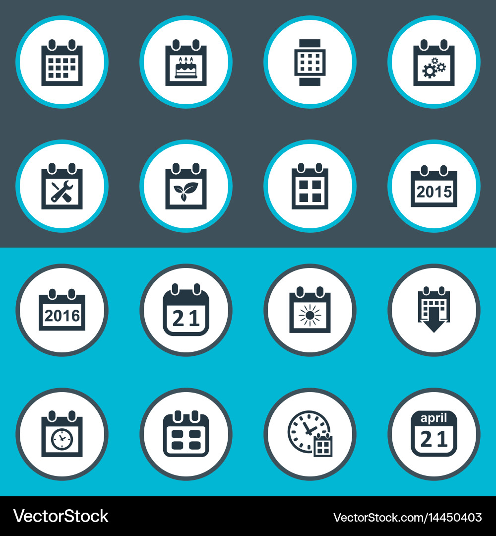 Set of simple time icons Royalty Free Vector Image