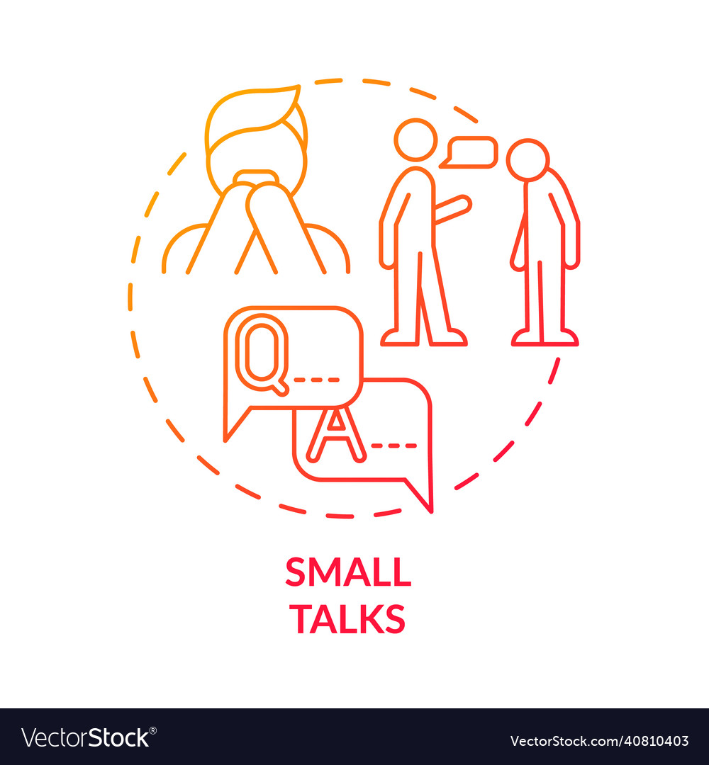 Small talk red gradient concept icon Royalty Free Vector
