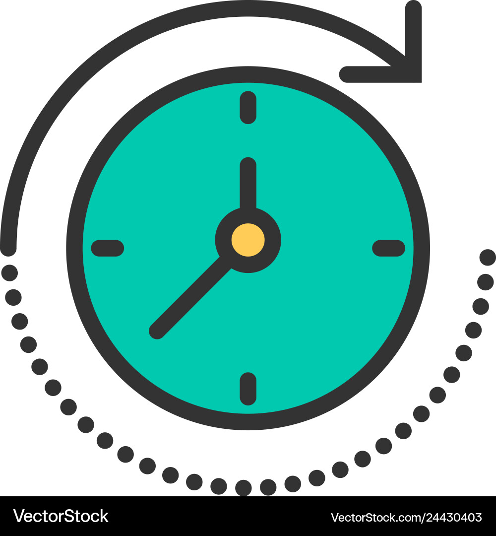 Time passing icon line design business icon design