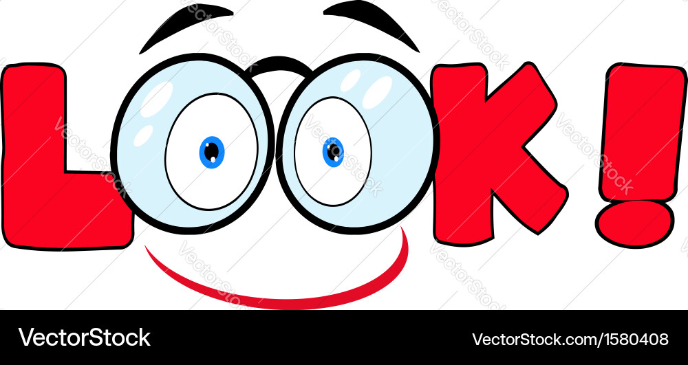Cartoon words and symbols Royalty Free Vector Image