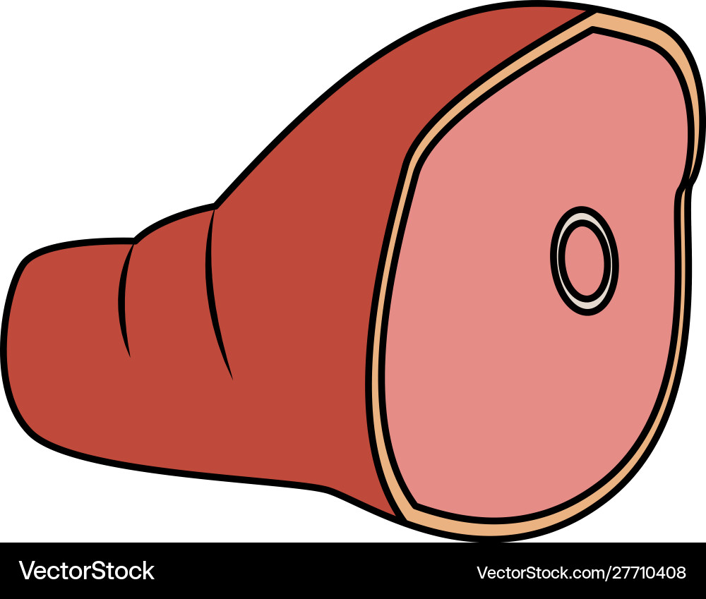 Ham leg icon colorful design Royalty Free Vector Image