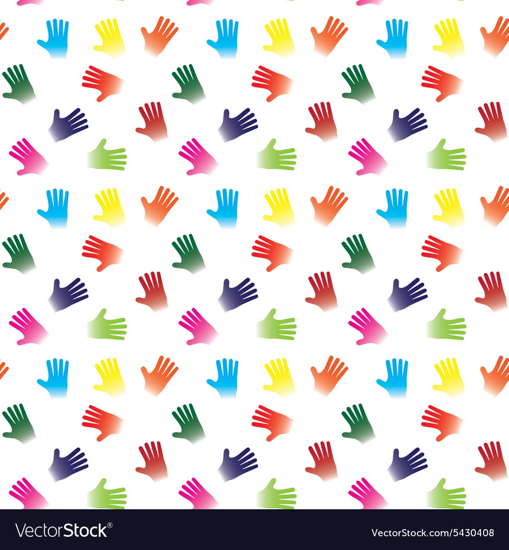 Hands seamless pattern Royalty Free Vector Image