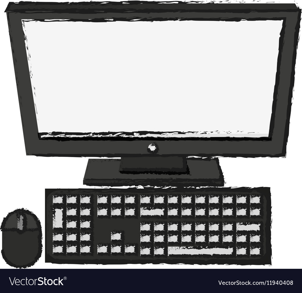 Isolated computer device design Royalty Free Vector Image