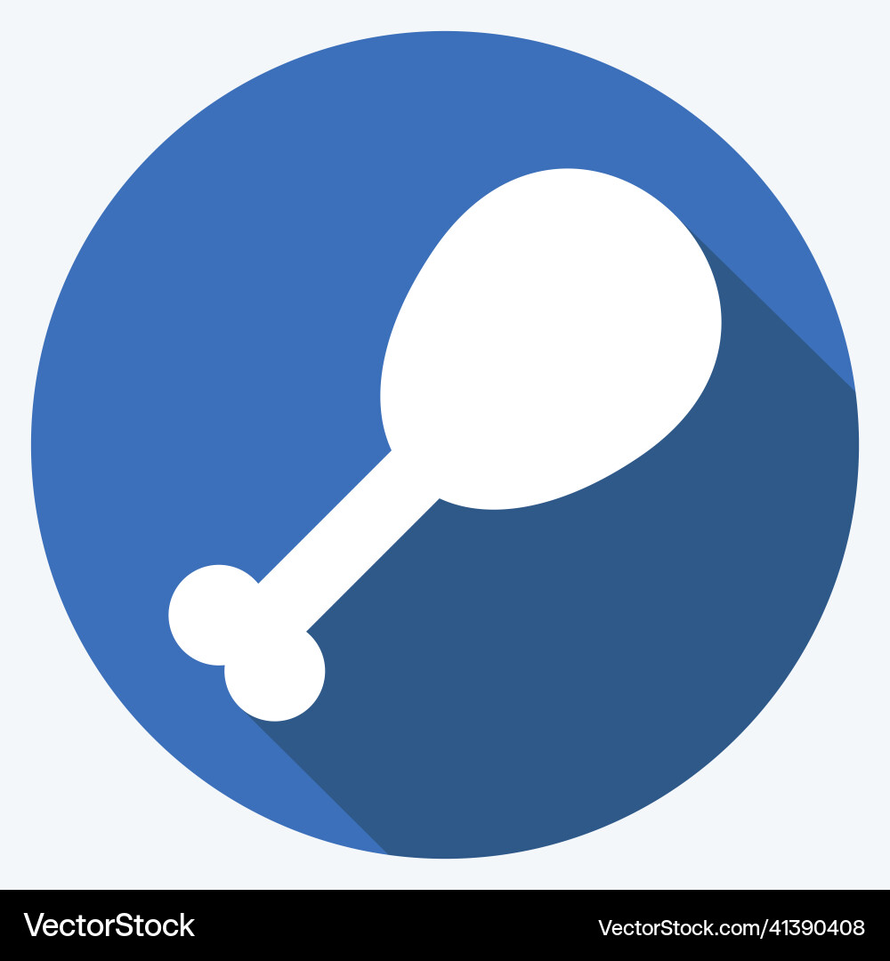 Leg icon in trendy long shadow style isolated Vector Image