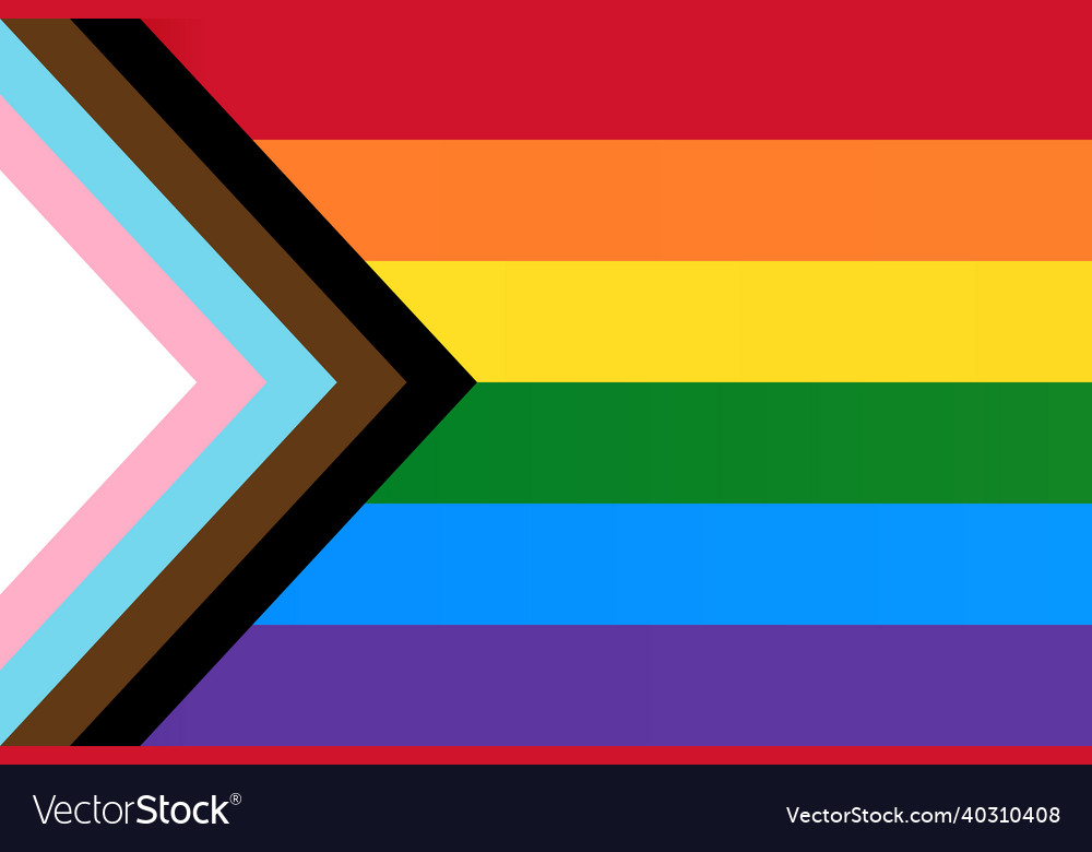 Lgbtq progress rainbow flag pride lgbt Royalty Free Vector