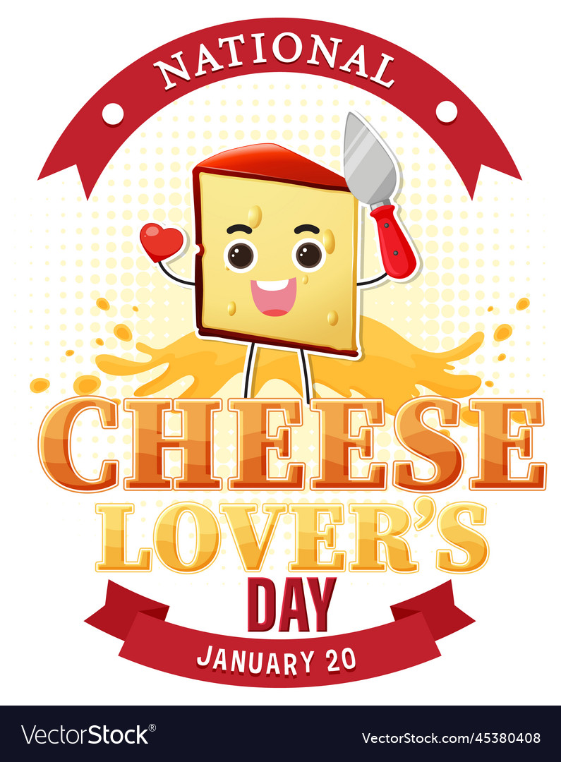 National cheese lovers day banner design Vector Image
