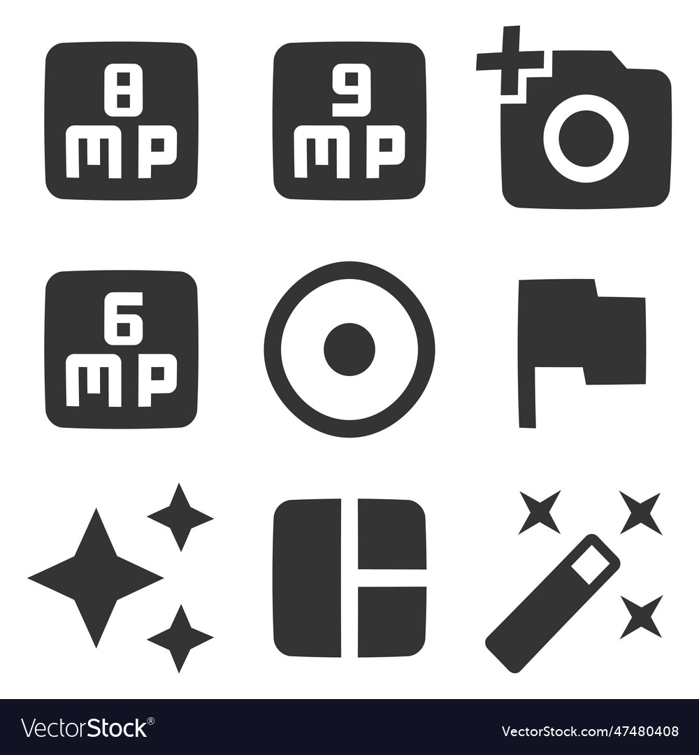 Set of 9 icons hardware line icons collection Vector Image