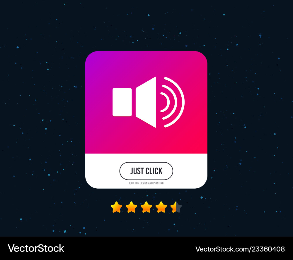 Speaker volume sign icon sound symbol Royalty Free Vector