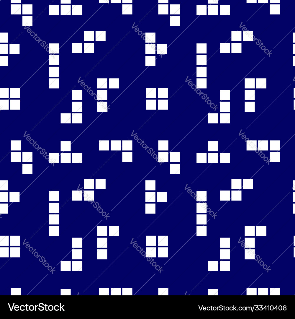 Tetris shape seamless pattern design template Vector Image