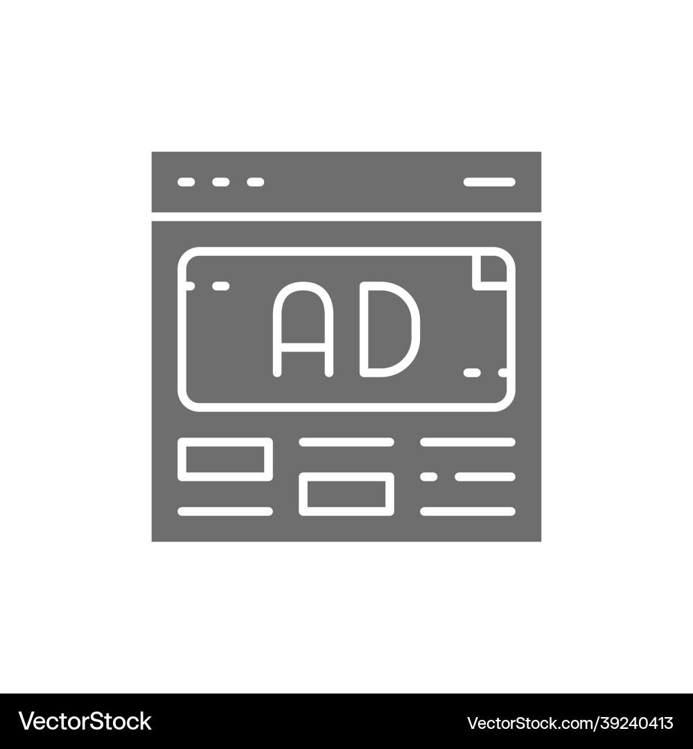 Ad advertisement media marketing grey Royalty Free Vector