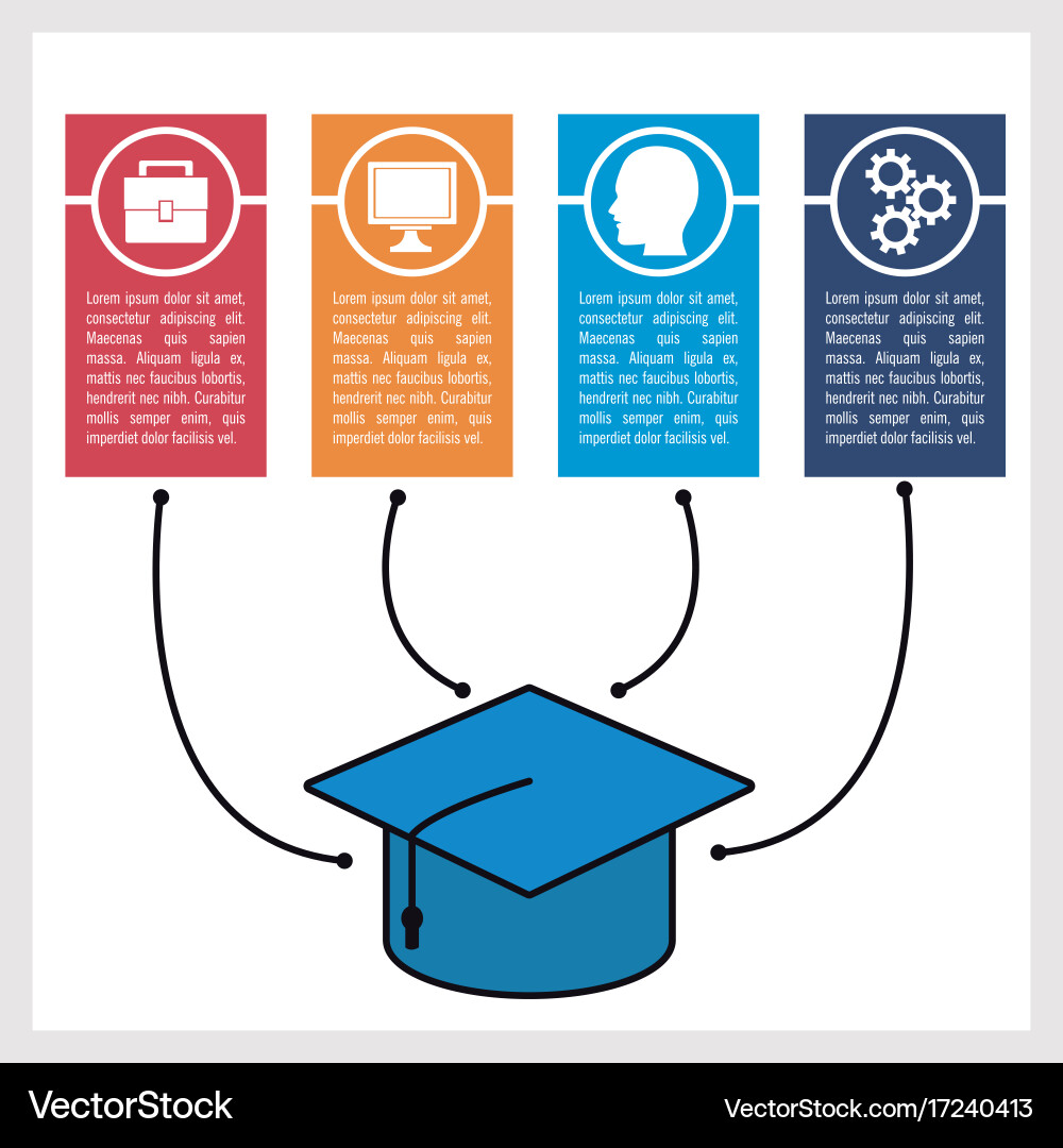 Business and education infographic Royalty Free Vector Image