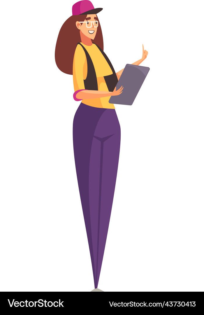 Cartoon film assistant Royalty Free Vector Image